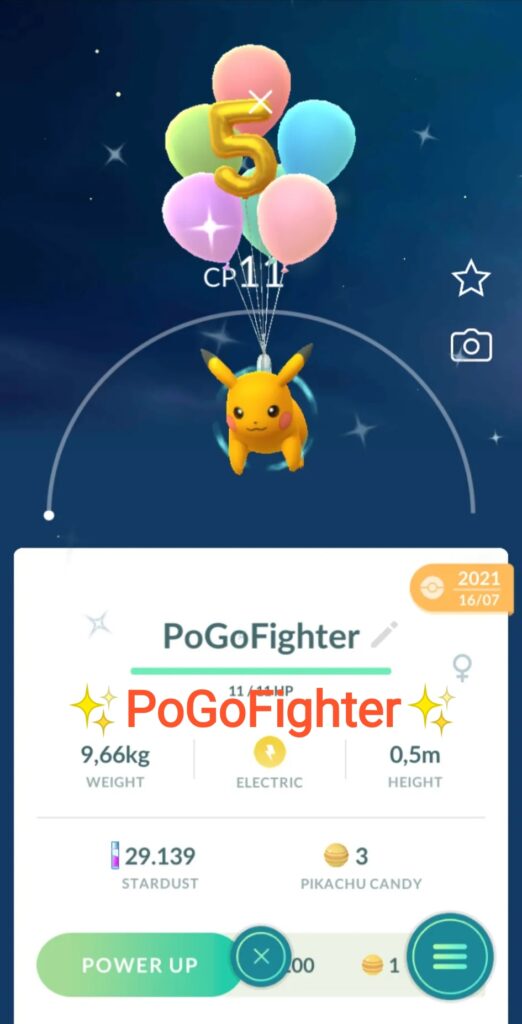 Pokémon GO Shiny Pikachu Flying With a 5-Shaped Balloon – Trade 20.000 ...