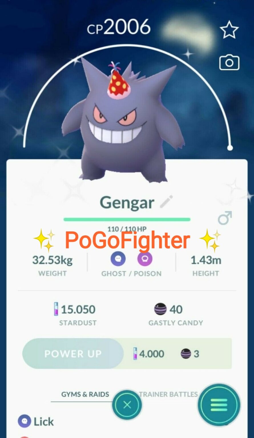 Pokémon GO Shiny Gengar Party Red Hat – Trade 20.000 stardust (Read ...