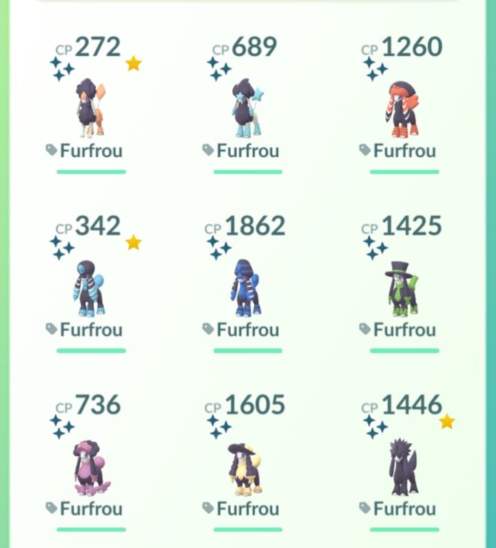 Pokémon GO - All Shiny Furfrou Forms in Pokemon GO - TRADE (Read ...