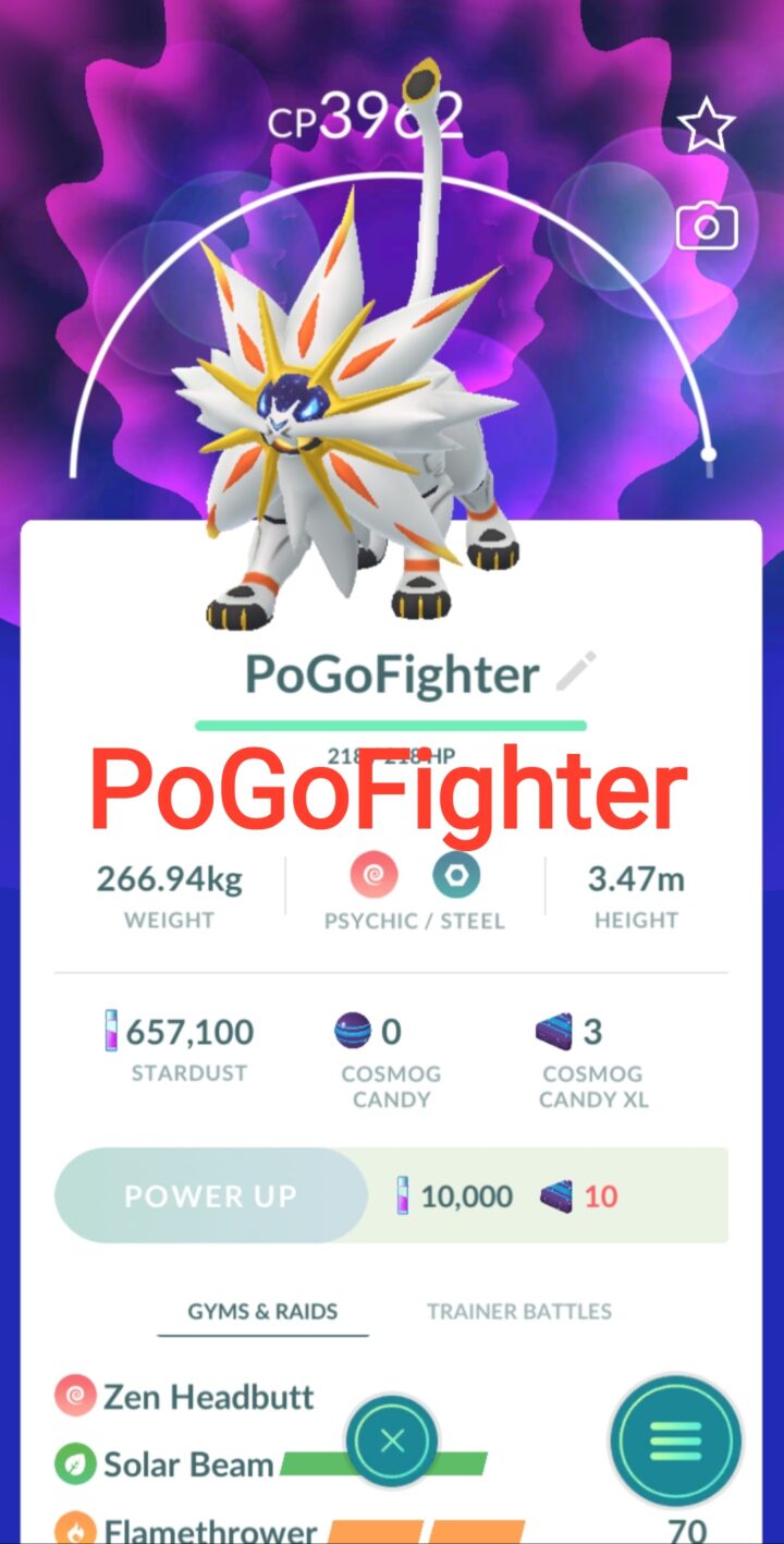 Pokémon GO Solgaleo Level 40 – Unlock 2nd Charge ATK – PVP Master ...