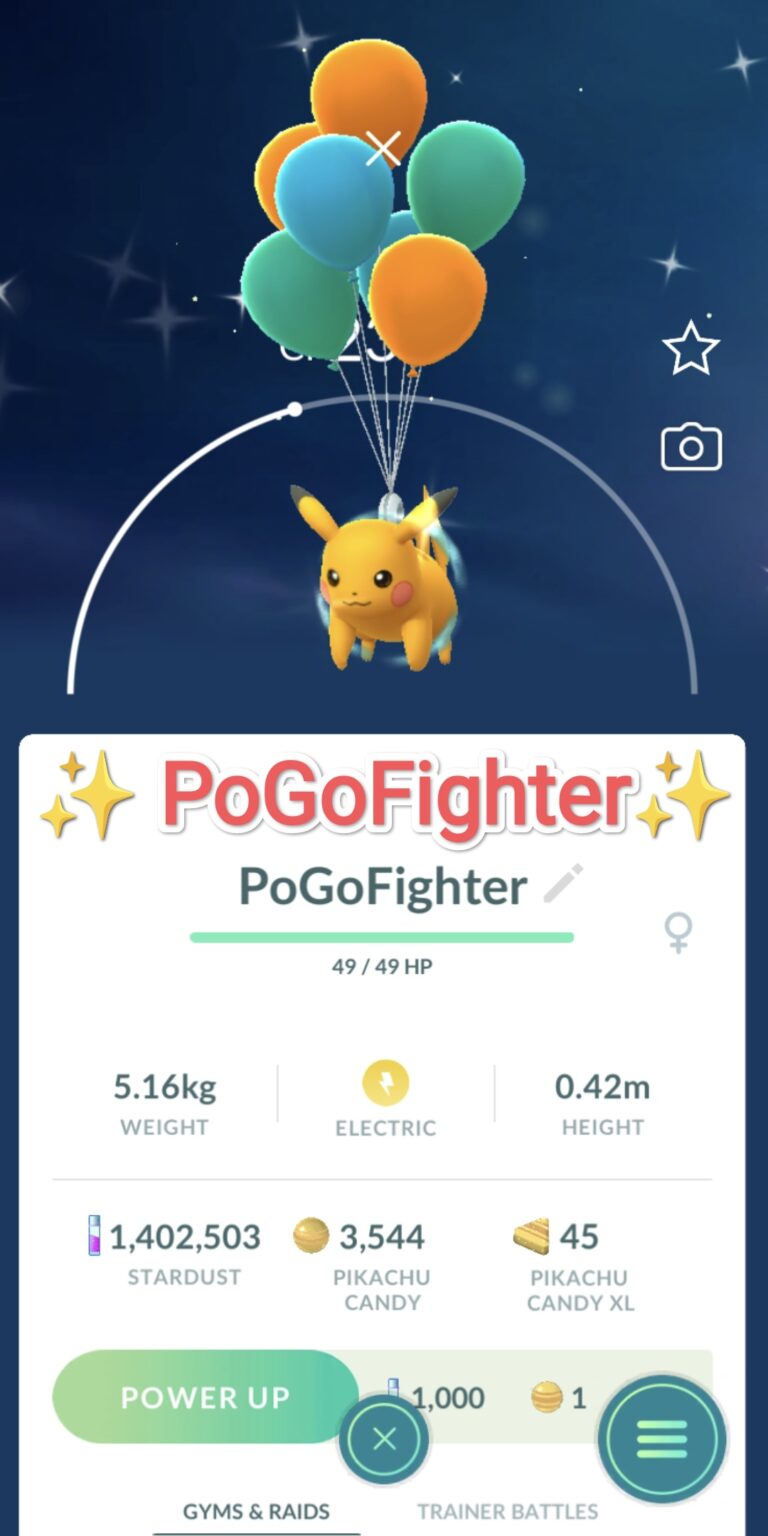 Pokémon GO Shiny Flying Pikachu with Orange Balloons - Jeju Island ...