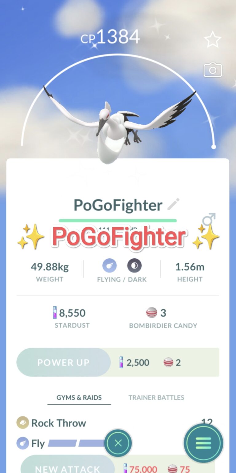 Pokémon GO Shiny Bombirdier – Mini Account (Read Describe) - PoGoFighter