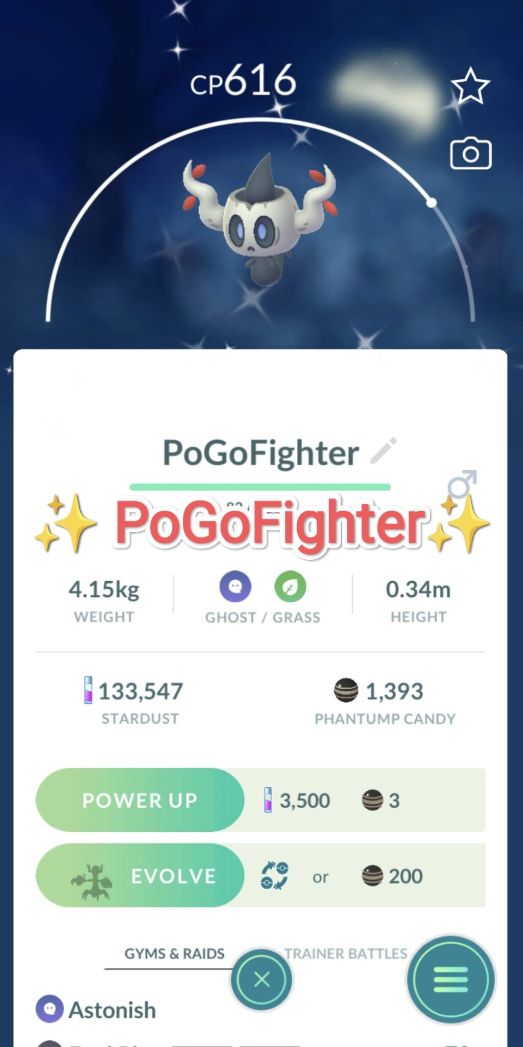Pokémon GO Shiny Phantump – Mini Account (Read Describe) - PoGoFighter