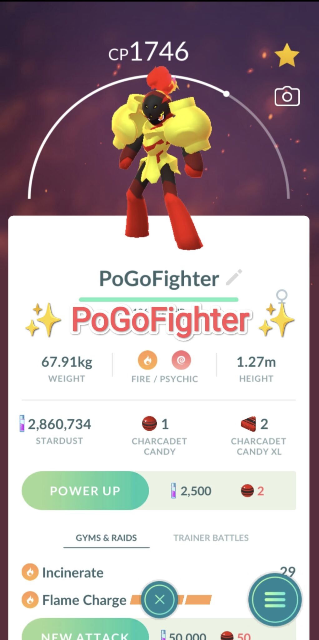 Pokémon GO Armarouge – TRADE (Read Describe) - PoGoFighter