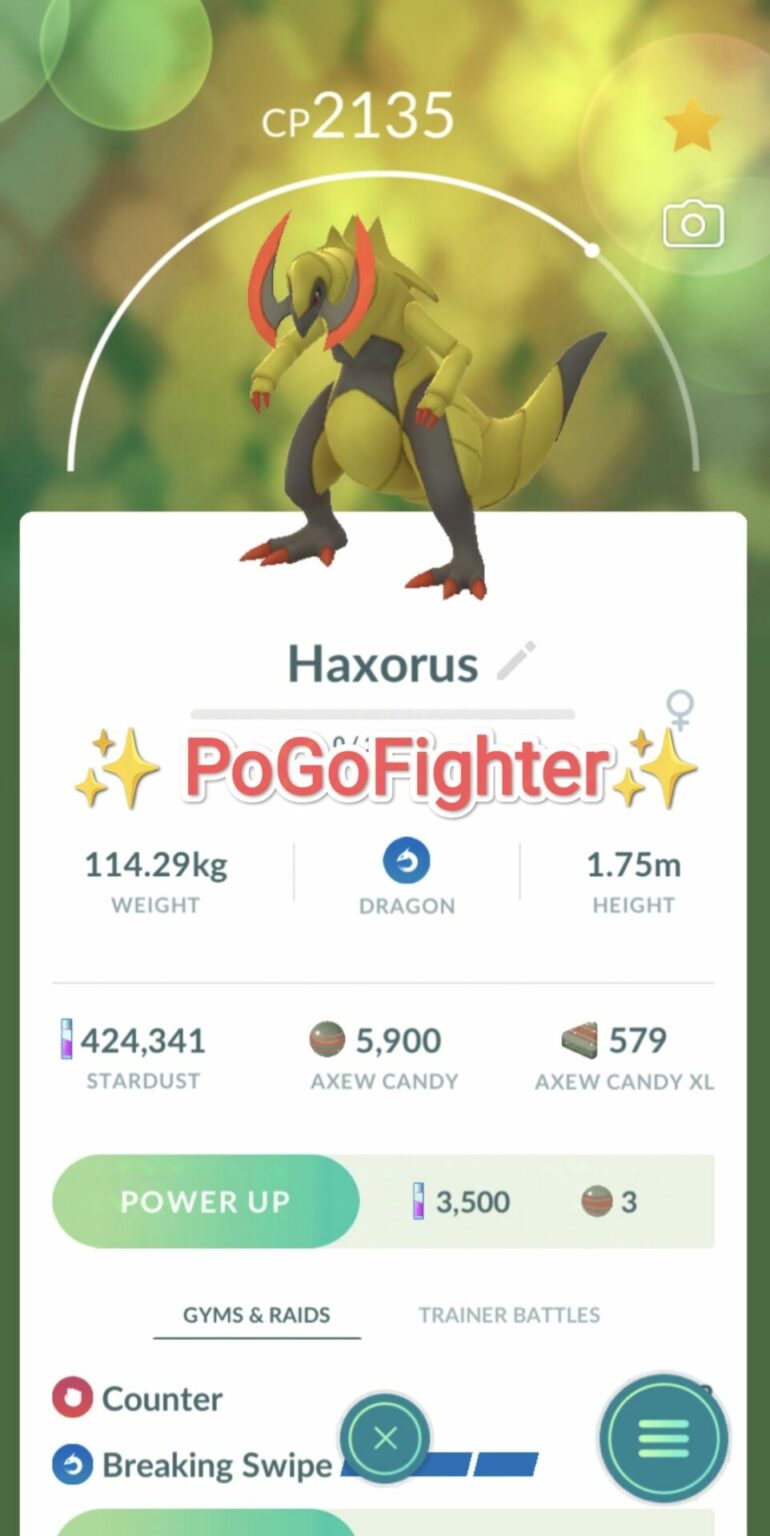 Pokémon GO Shiny Haxorus / Haxorus Level 40 / Level 50 – Unlock 2nd ...