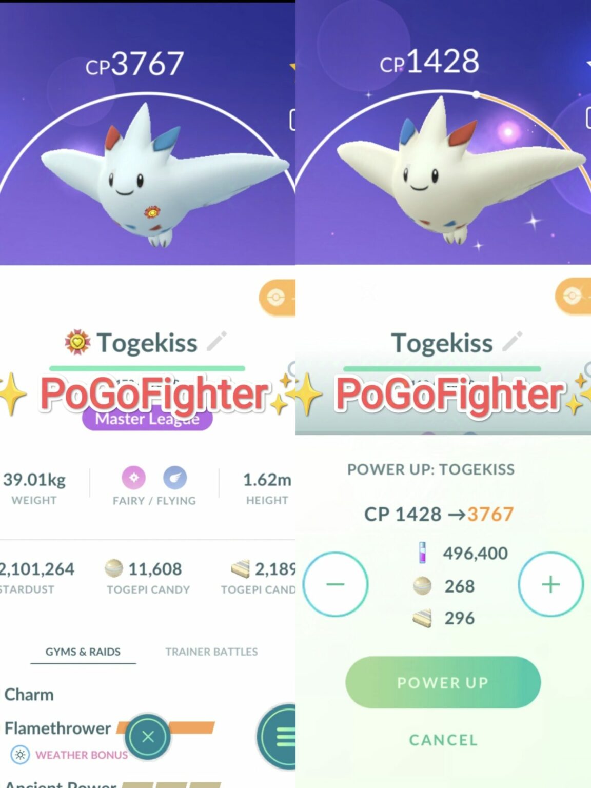 Pokémon GO Shiny Togekiss / Togekiss Level 40 / Level 50 – Unlock 2nd ...