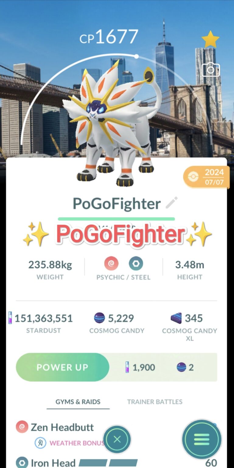 Pokémon GO Solgaleo New York City, USA Location Card Background – Trade ...
